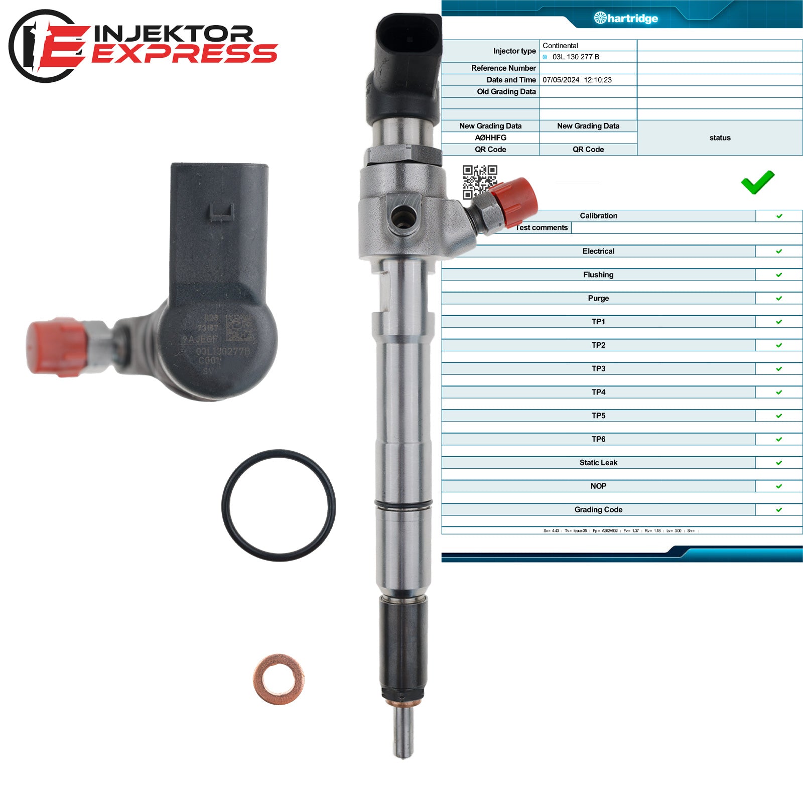 03L130277B Siemens Injektor Einspritzdüse Audi Seat Skoda VW 1.6 TDI A ...